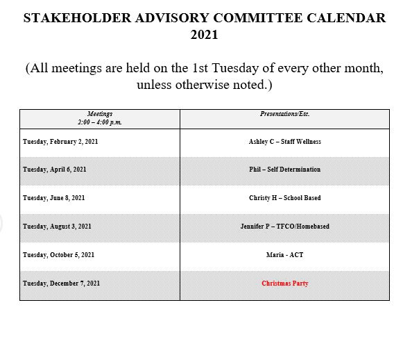 Stakeholder Advisory Committee